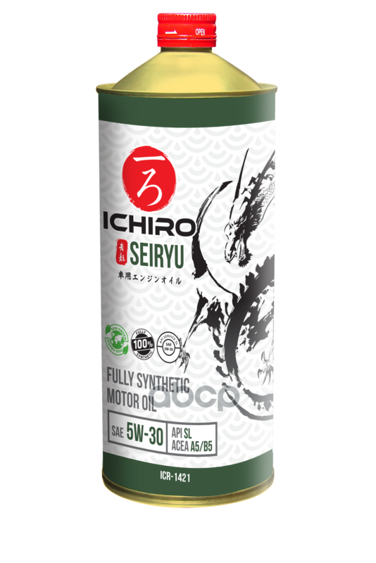 ICHIRO 5W-30 SEIRYU SL, A5/B5, 1л, (синт. мотор. масло)