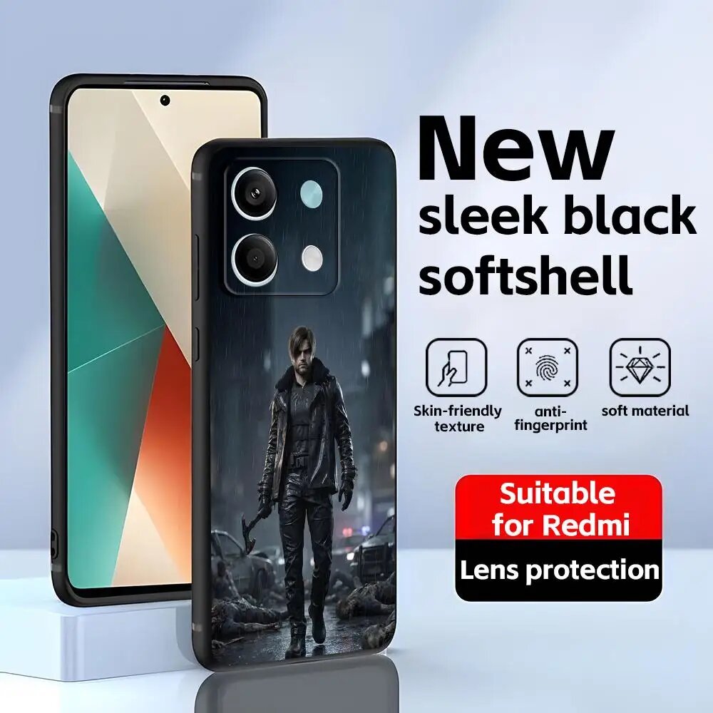 Чехол для телефона Resident Evil 9 для Redmi Note 14 13 12 11 Редми Примечание 13 Про 4G, Black10