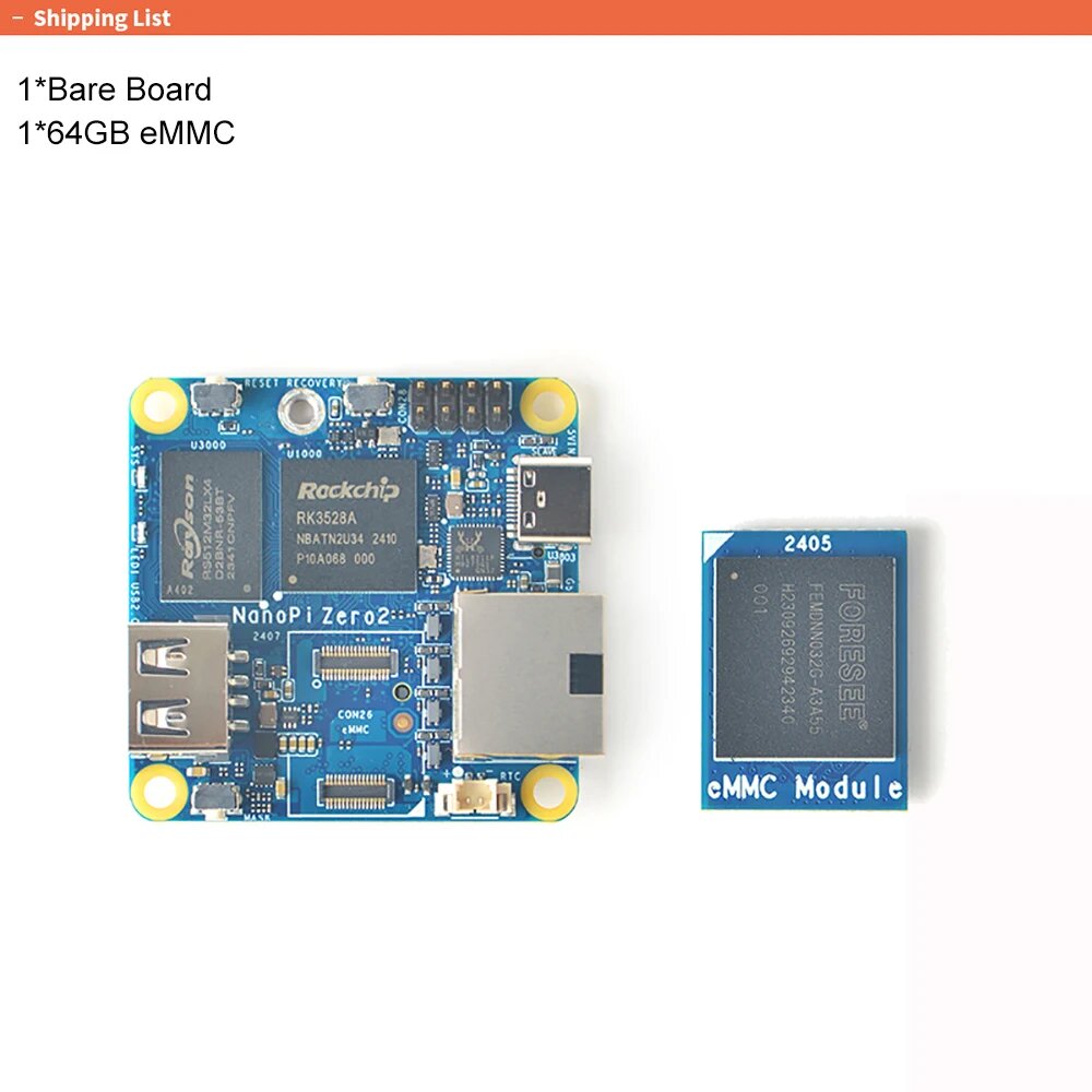 NanoPi Zero 2 - плата, 2GB, Package2
