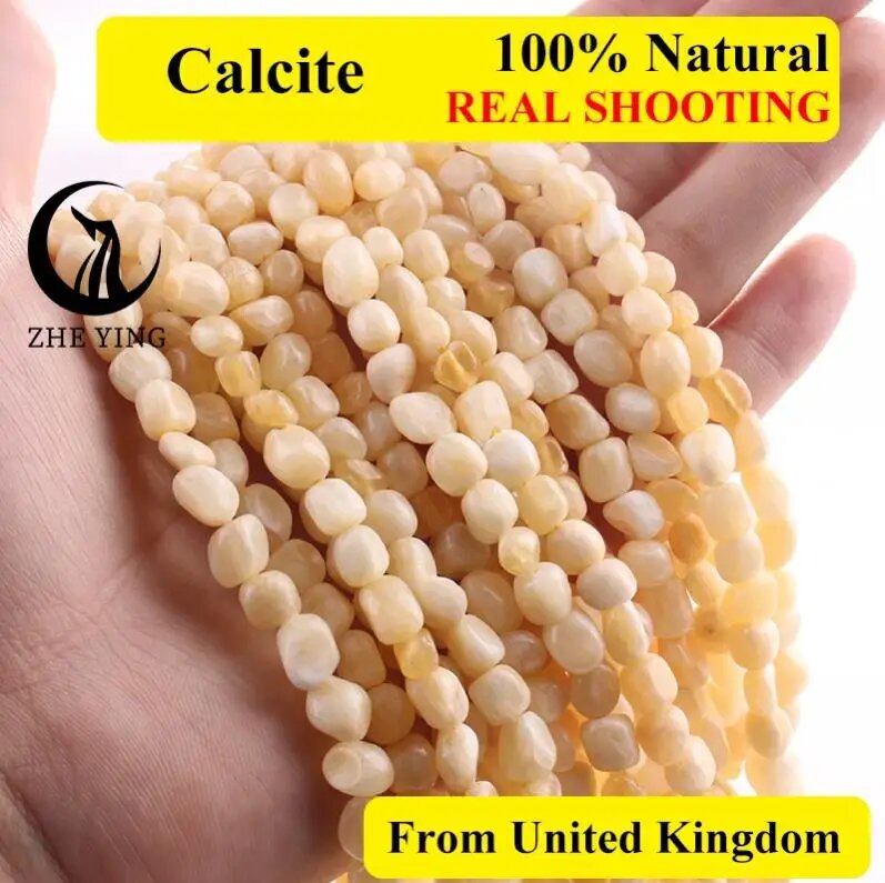 Бусины Кальцит 6-8 мм, Цвет: 50Calcite, из Великобритании