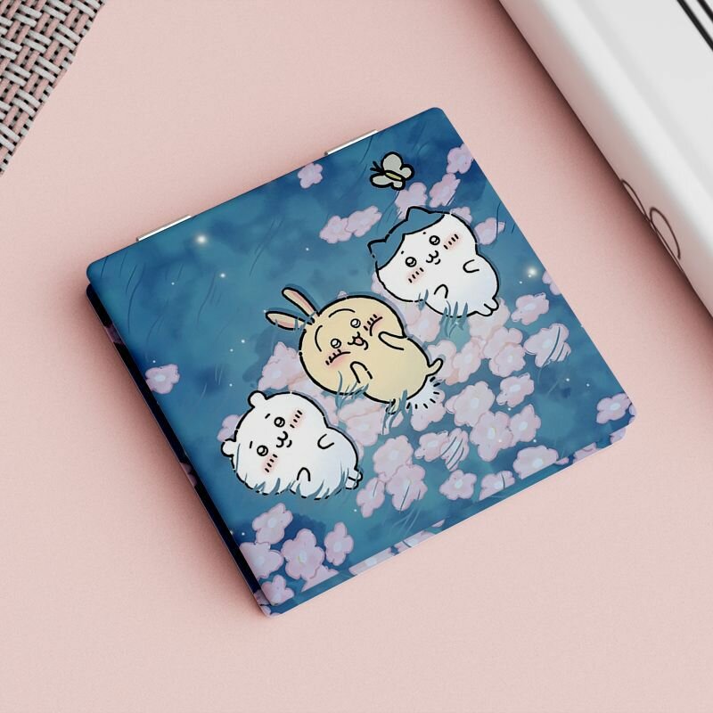 Портативное зеркало Jiyikawa Cute-M748, бабочка, для макияжа, подсветка