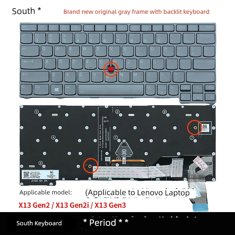 Клавиатура Nanyuan X280 A285 X395 X390 S2 5th X13 L13 Gen1 2 6 подходит для Lenovo X13 gen2/Gen3 новый оригинальный
