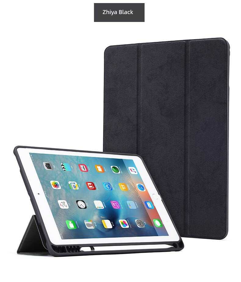 Премиум складной чехол с винтажным узором для iPad Air 6 11-дюймов в черном цвете