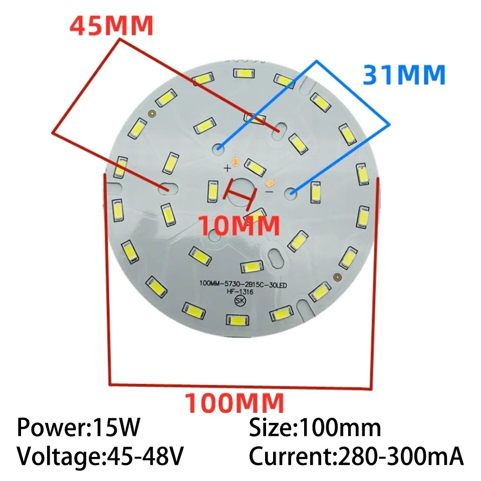 Светодиодный чип LCFOCUS-LED Chip SMD5730 3W-36W для самостоятельной сборки