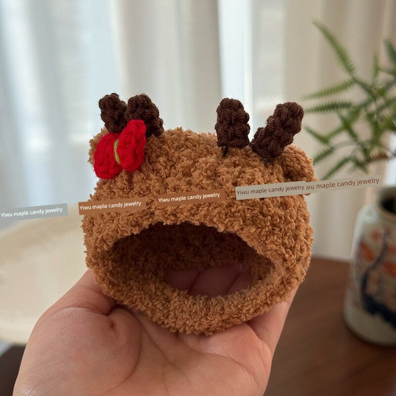 Карамельная плюшевая шапочка с рогами для самостоятельной сборки, мягкая шапка с животными, подходит для детей и