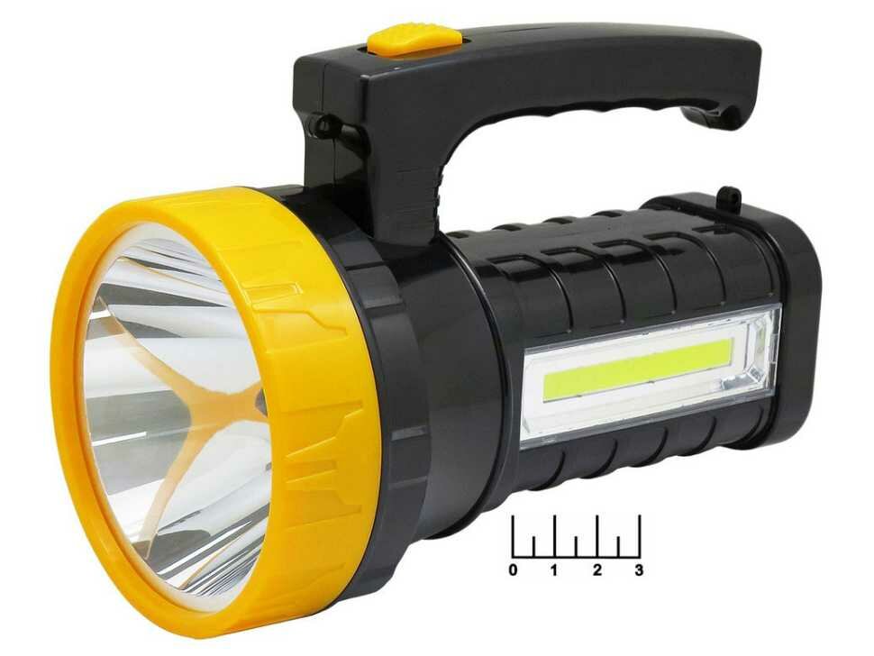 Фонарь 1+1 светодиод COB аккумуляторный 3W+3W + Power Bank Трофи PA-505 2 режима