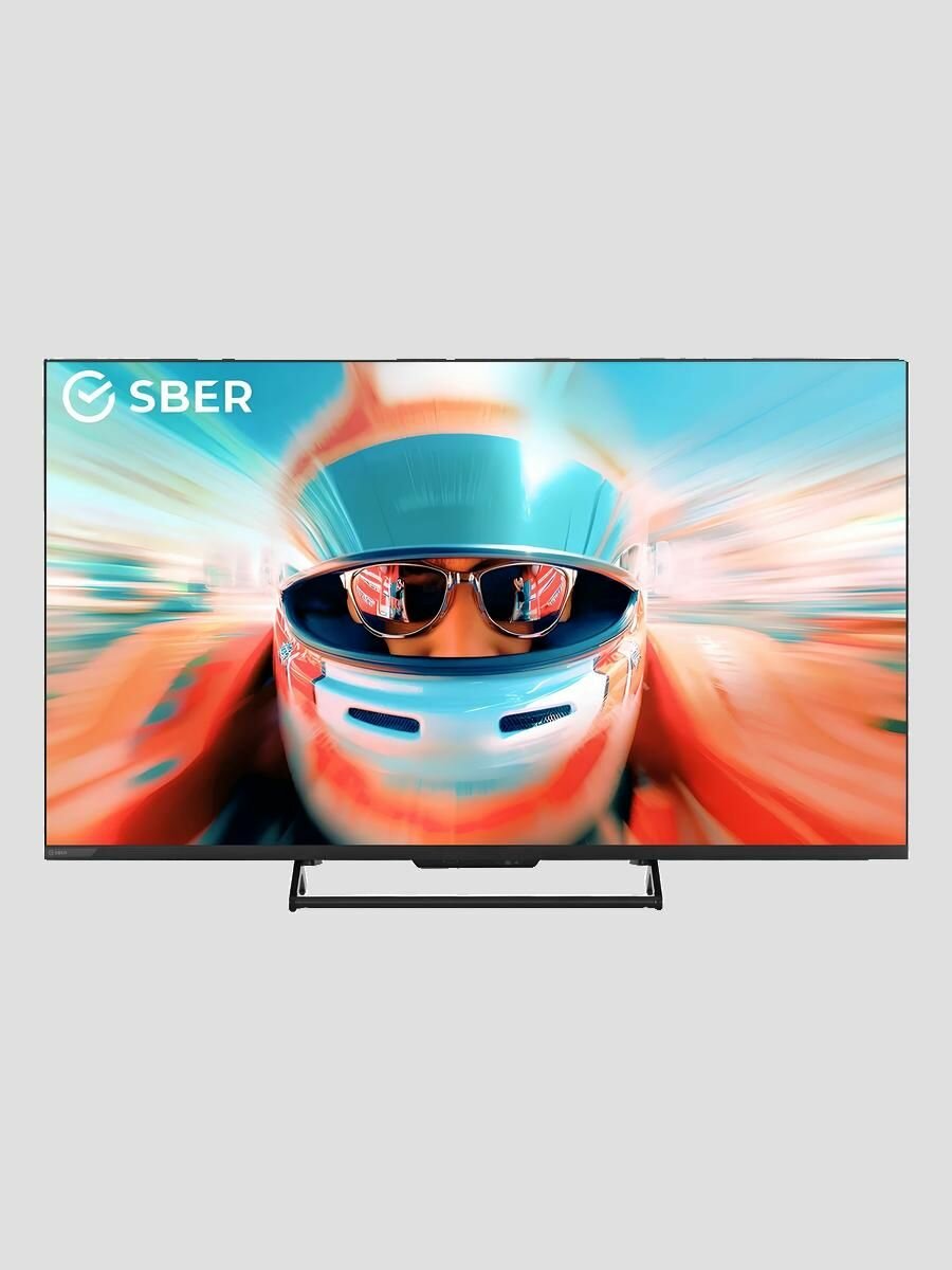 43" (108 см) Телевизор Sber SDX-43U4169, QLED, 4K UltraHD, 3840x2160, Smart TV, черный