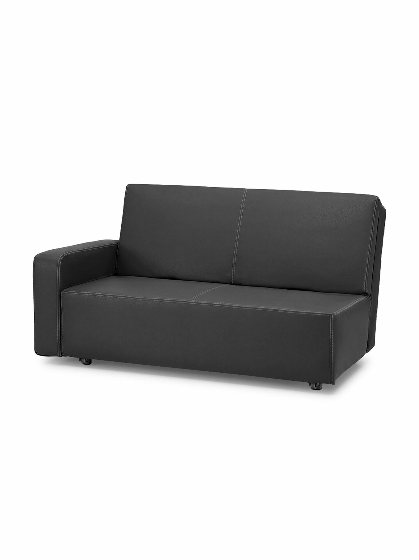 Диван Лорма Galaxy Black NOW 137x100x86 см, черный Экокожа, аккордеон Фиеста