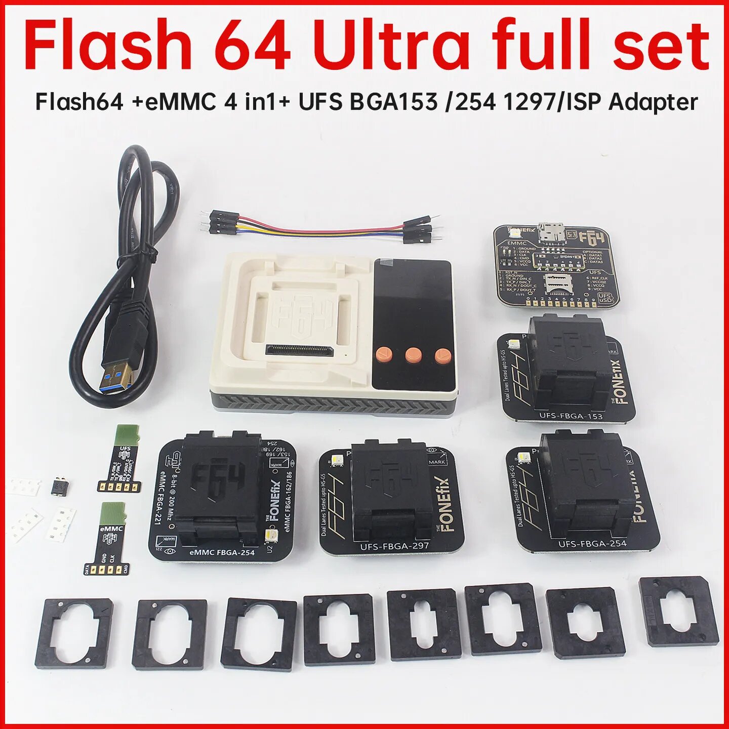 Flash 64 F64 BGA ISP Card для программирования чипов — фото 1