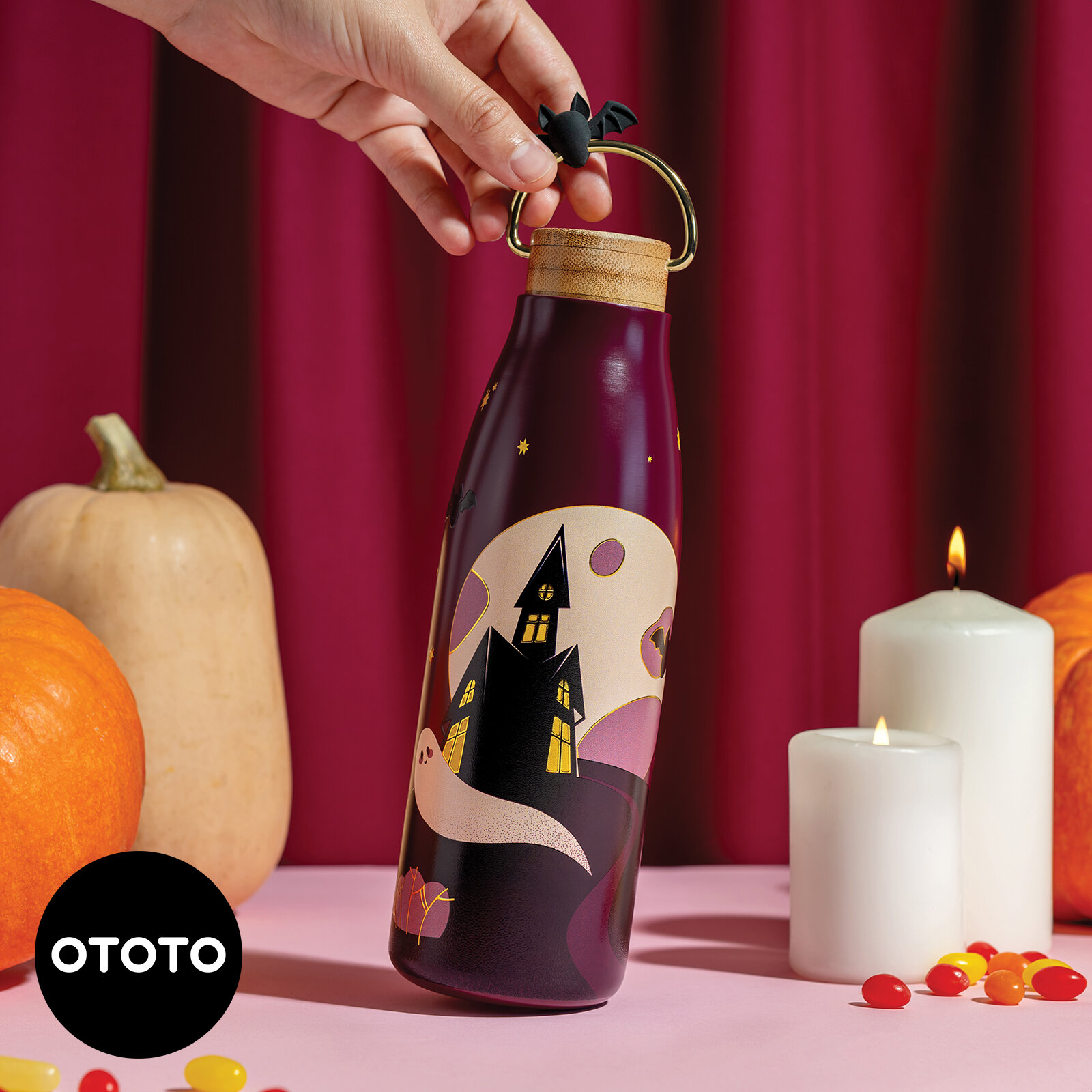 Термобутылка герметичная OTOTO Boo! tle 532 мл, бутылка для воды из нержавеющей стали