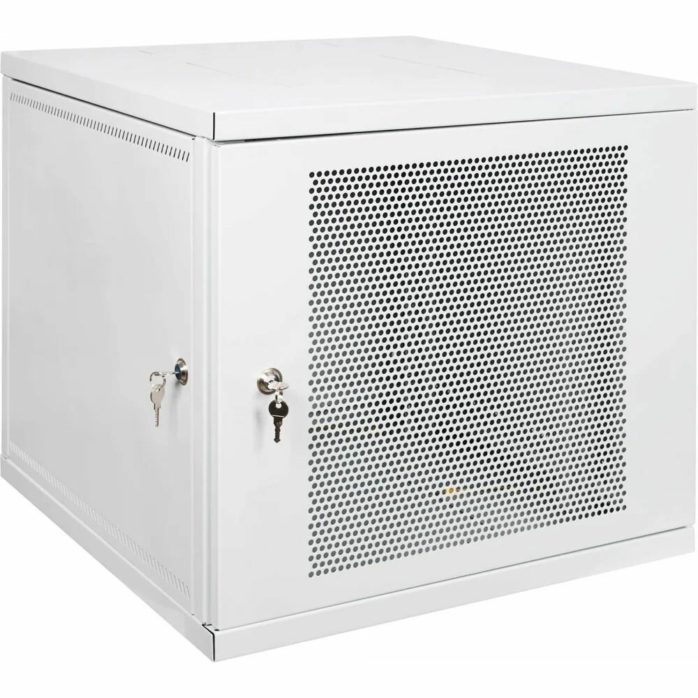 Настенный разборный шкаф кддс 19", 15U, перфорированная дверь, 600x600, серый УТ000004360