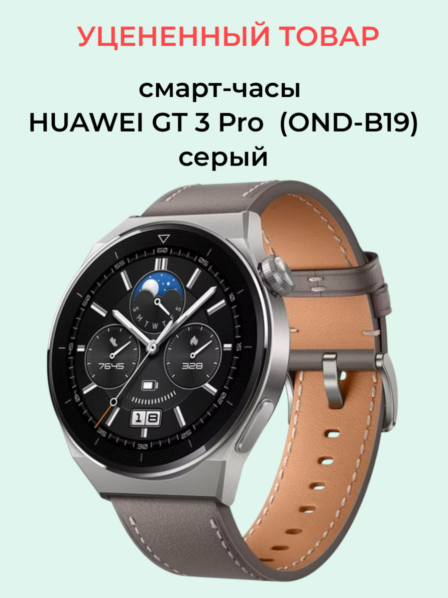 Часы Huawei Watch GT 3 Pro ODN-B19, Серый, JCGBB23709101240