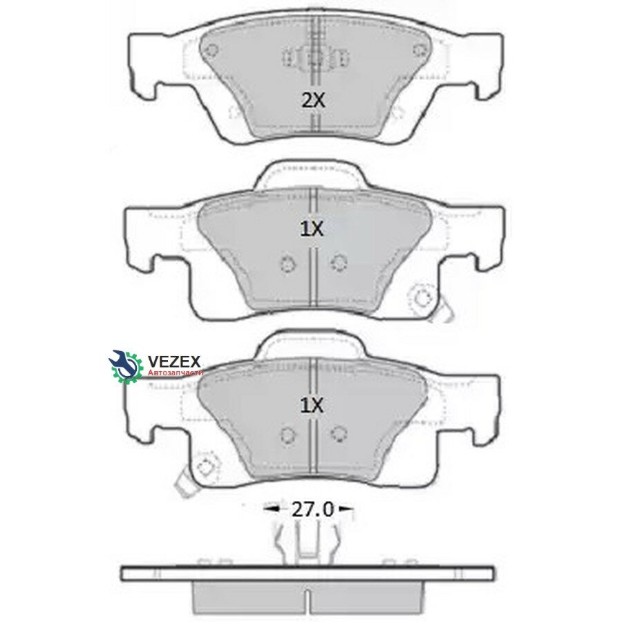 FREMAX FBP1941 колодки дисковые задние!\ Jeep Grand Cherokee IV WK/WK2 10>, Dodge Durango 11>