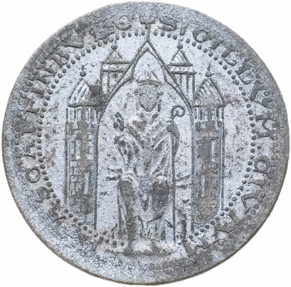 Германия, Ашаффенбург 10 пфеннигов 1917, Железо, в сохранности F