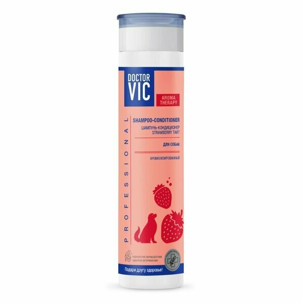 Шампунь-кондиционер для собак Strawberry tart Doctor VIC фл. 250мл
