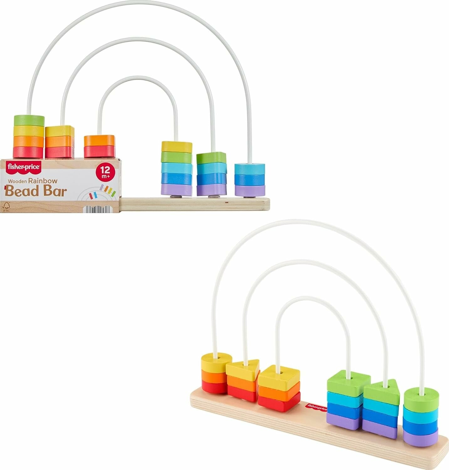 Развивающая игрушка Fisher-Price - Набор для изучения цветов и форм Fisher-Price "Радуга", +12 мес. - Фишер Прайс JFG15