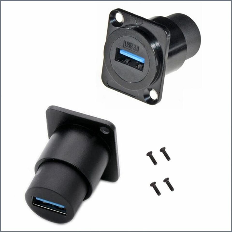 2 шт. D-типа металлический разъем USB3.0 гнездо для USB 3.0 разъем D-типа панельный монтажный беспаечный сигнальный соединитель