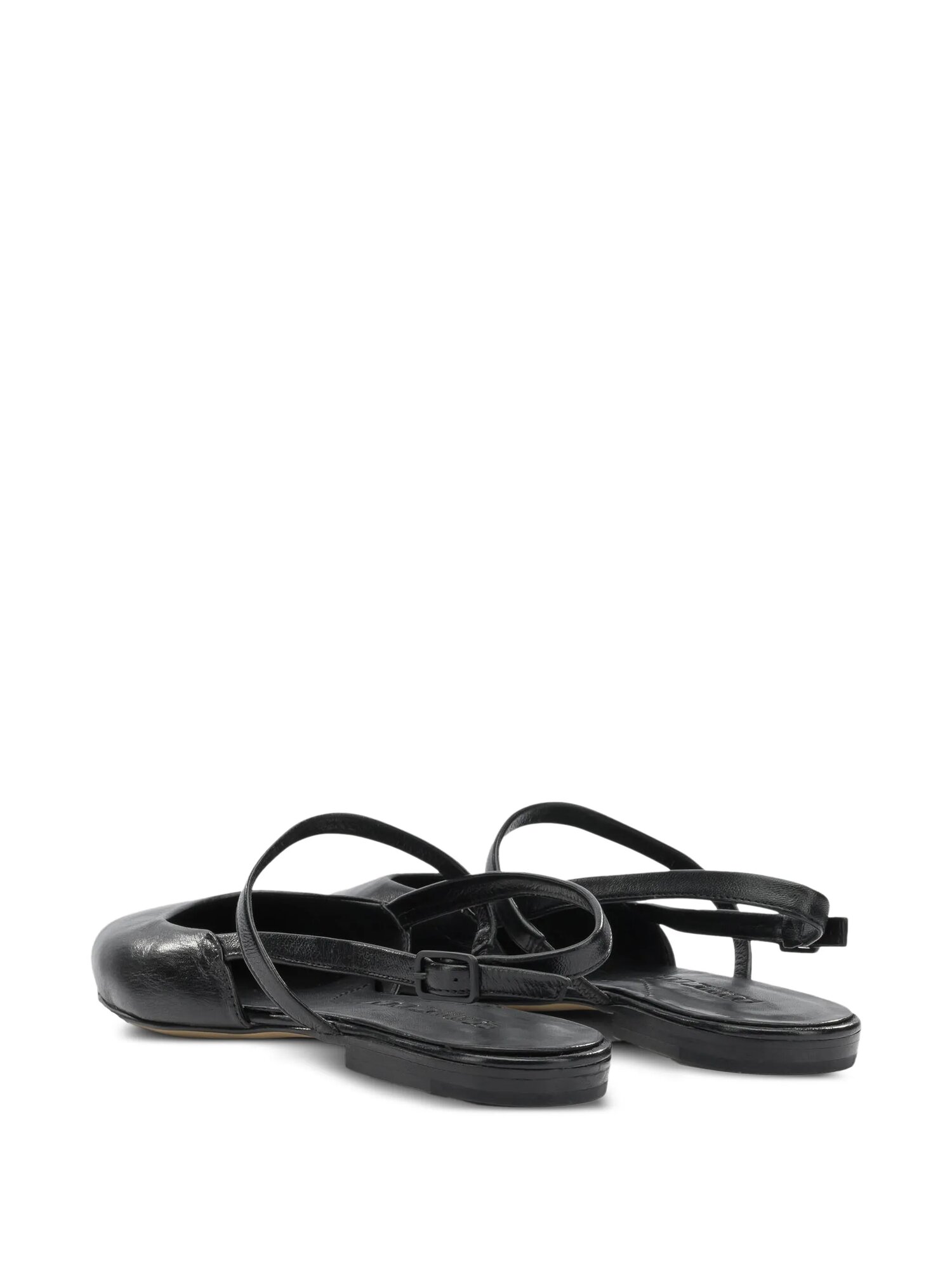 Туфли POMME D´OR Pointed-toe slingback flat pumps, размер 37,5, black/black — фото 1