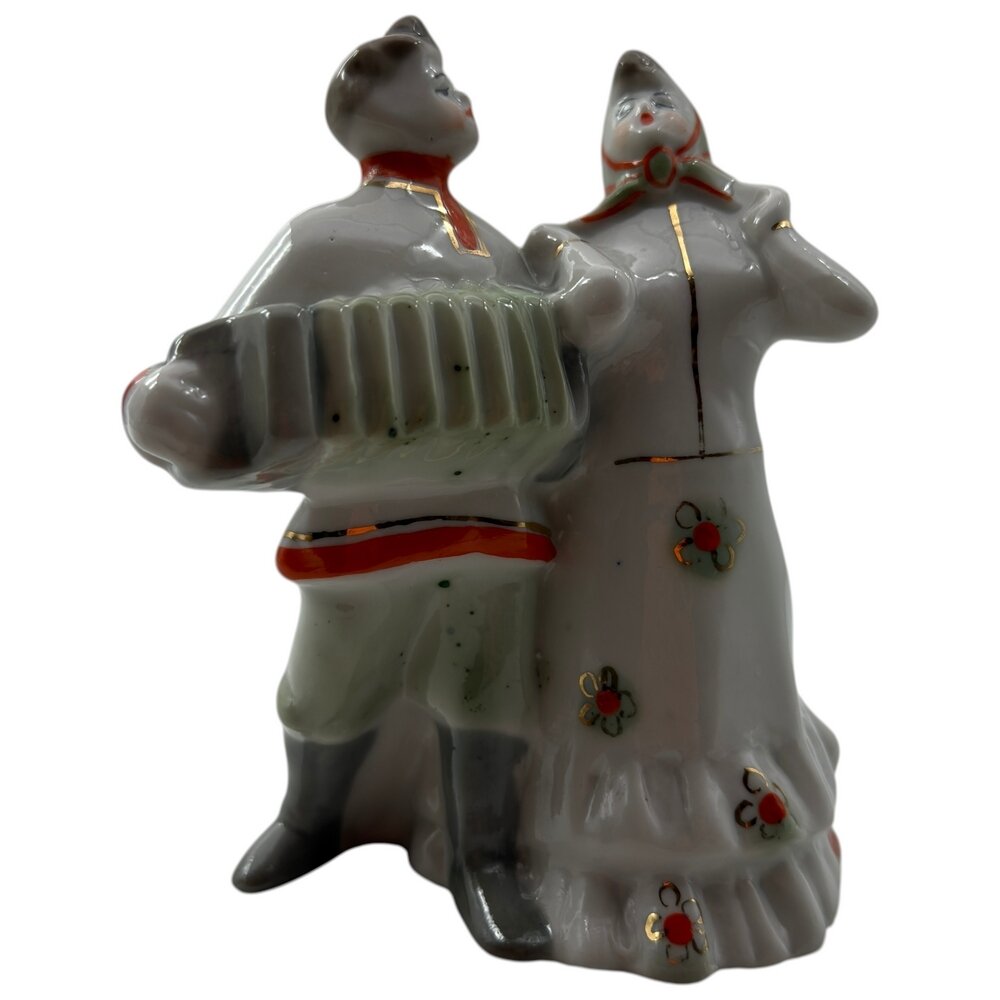 Фарфоровая статуэтка "Частушка", автор Синявская С. И, 1960-1970 гг, Сысерть, СССР (3)