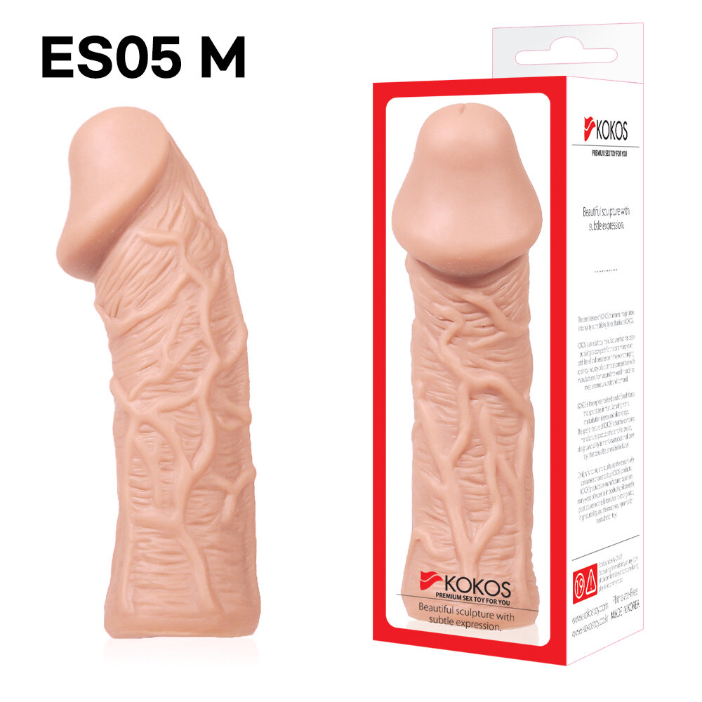 Насадка на пенис реалистичная KOKOS Extreme Sleeve, ТПЕ, телесная