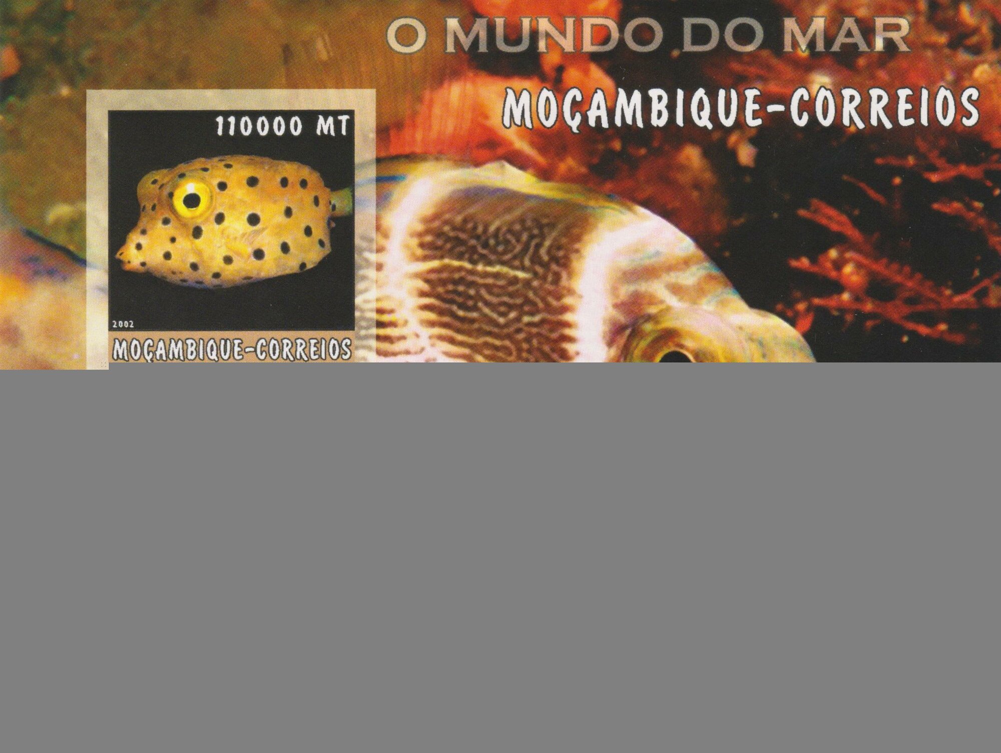Почтовые марки Мозамбик 2002г. "Морская жизнь - тропические рыбы" Рыбы MNH