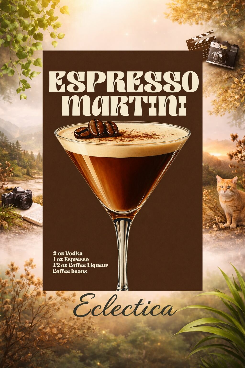 Постер "Эспрессо Мартини", 29.7х42см, А3, глянцевый