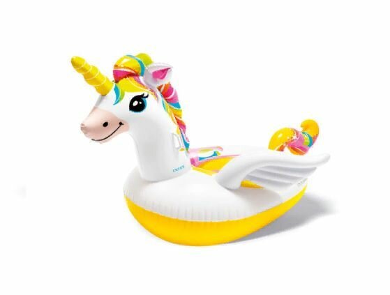 Надувной плот INTEX "Единорог", разноцветный, 201 см x 140 см x 97 см