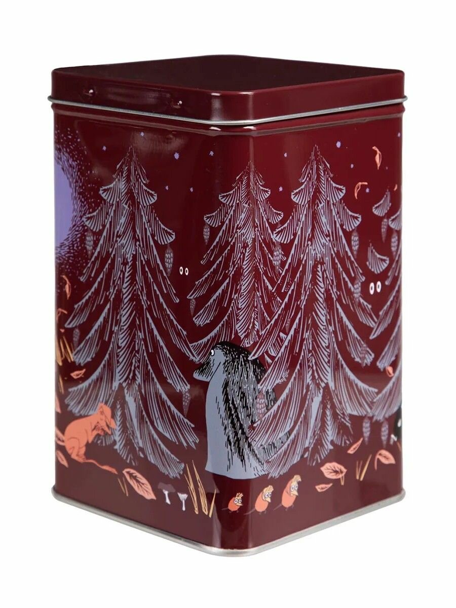Банка для кофе, сыпучих продуктов Martinex Moomin Первобытный лес, квадратная.
