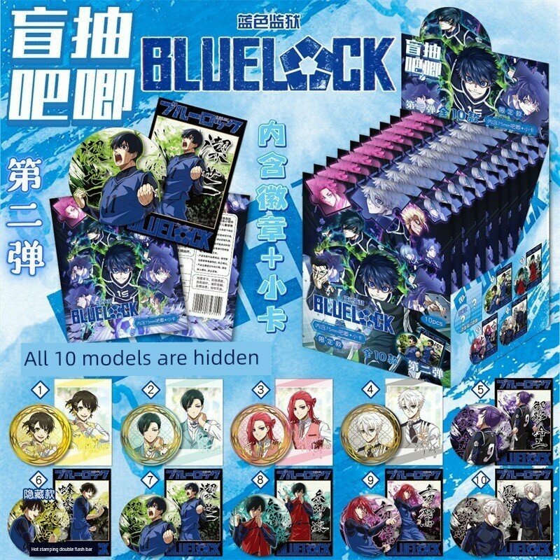 Синяя аниме-значок-сюрприз Blue Lock: Исаги Ёичи, Бачира Мегуру, Double Flash. Подарок. Синий Замок (Часть 2)_Значки в
