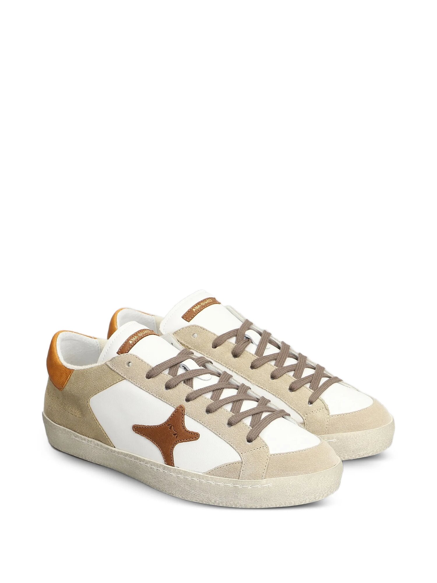 Кроссовки AMA Brand Suede-panelled star-patch sneakers, размер 44, разноцветный — фото 1