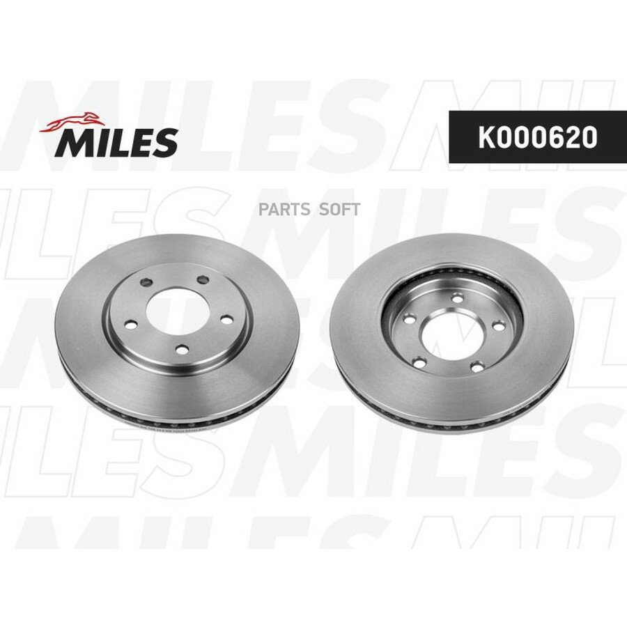 MILES K000620 Диск тормозной CHRYSLER VOYAGER/DODGE CARAVAN 00- передний D=281мм. ()
