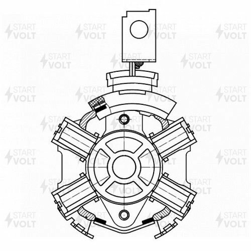Узел щеточный стартера для а/м BMW X3 F25 (10-) 2.0D/X6 E71 (10-)/X5 E70 (10-) 3.0D, STARTVOLT VBS2630