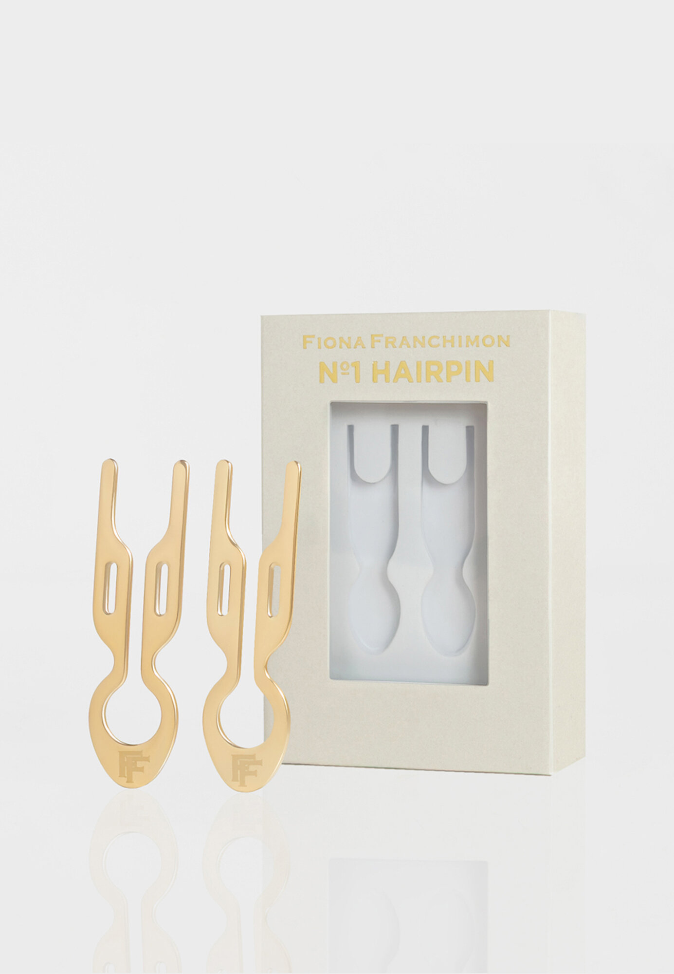 FIONA FRANCHIMON No1 Hairpin Металлические шпильки Petite Желтое золото