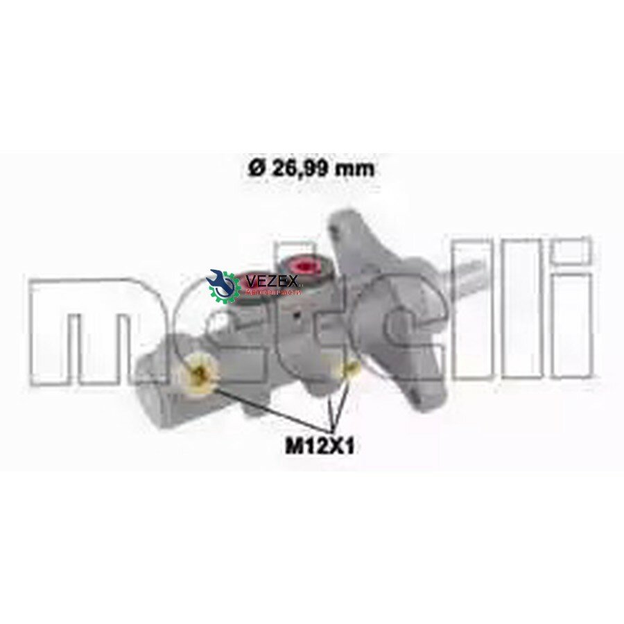METELLI 05-0832 Цилиндр главный тормозной (26,99 mm)