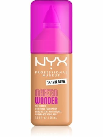 Тональный крем NYX Professional Makeup Make Em Wonder, бежевый, True Beige, 30 мл
