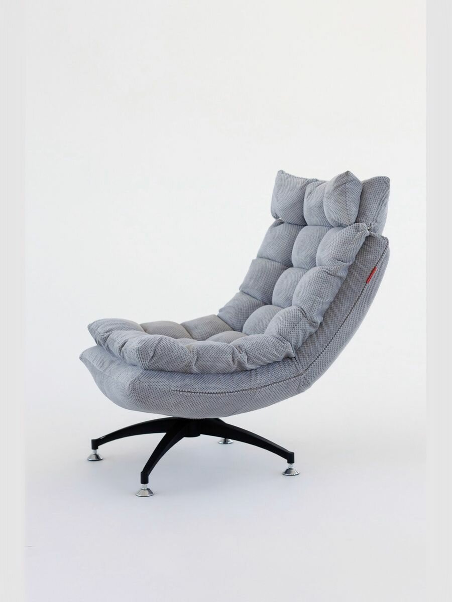 Кресло поворотное Сакура c подголовником DIVAN FUTON, Citus Ash, серое