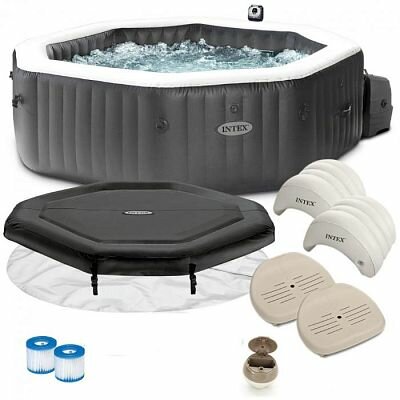 СПА-бассейн 130/180х71см Intex "Jet and Bubble Deluxe" 795л, восьмигр, аэромассаж