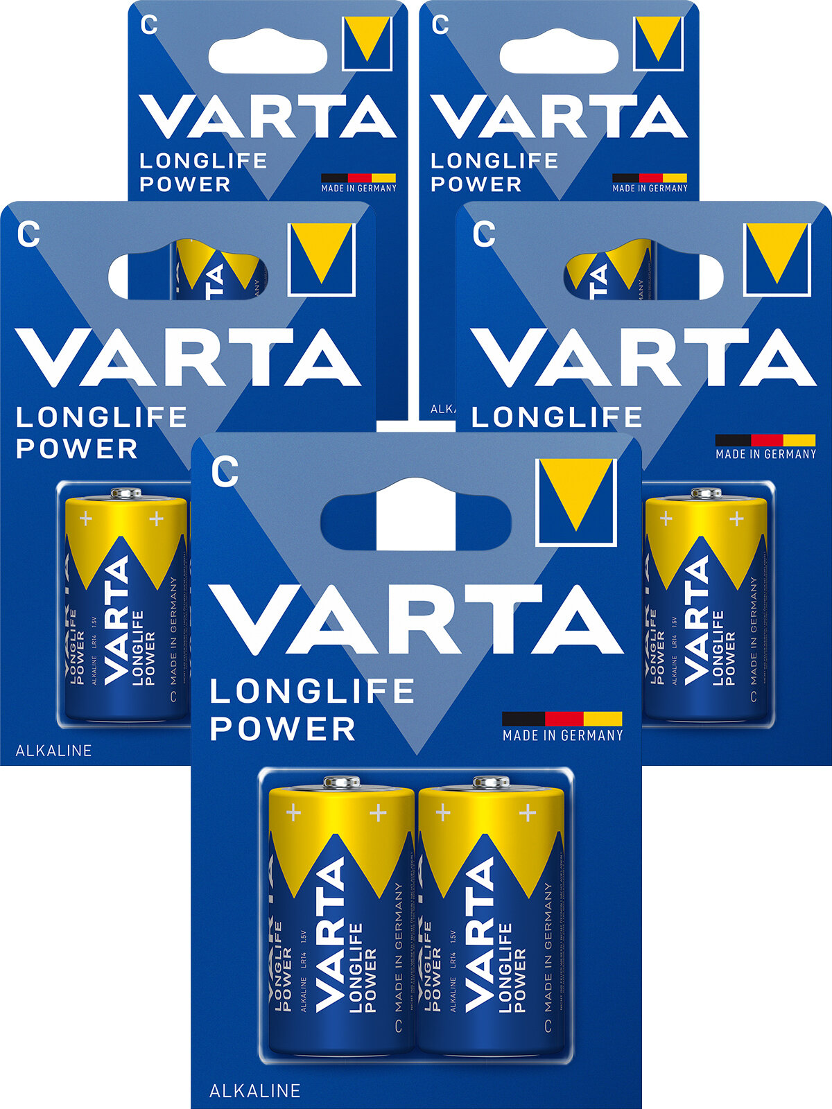 Батарейки C VARTA Longlife Power LR14 BABY MN1400 5 блистеров 10 шт