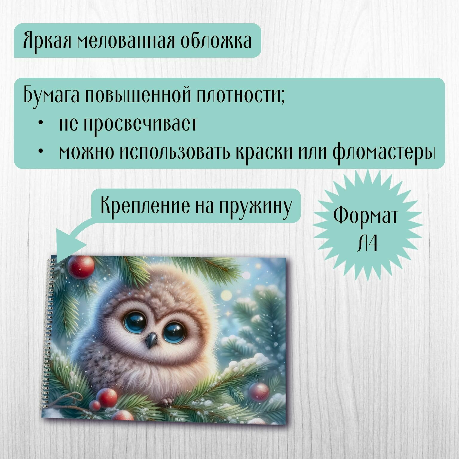 Альбомы для рисования Сова — фото 1