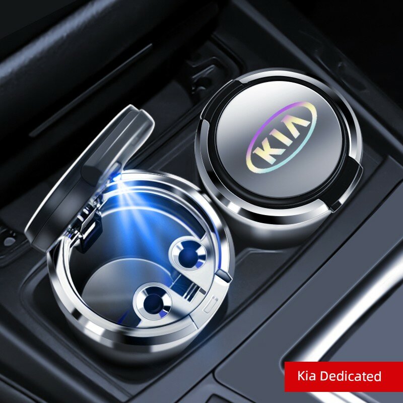 Автомобильная пепельница Kia с нержавеющей стальной внутренней чашкой, крышкой против разбрызгивания, надежный