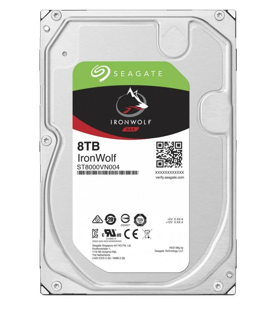 Жёсткий диск SATA-III Seagate IronWolf 8TB (ST8000VN004)
