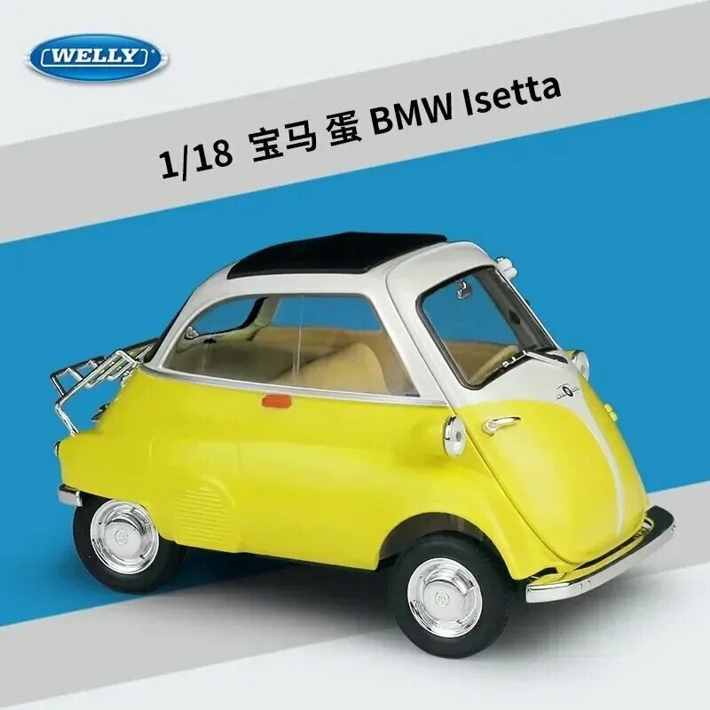 1:18 BMW Isetta 6 Styles Model Car, Коллекционная модель машины для взрослых, Игрушечный автомобиль с звуковыми и световыми эффектами для детей