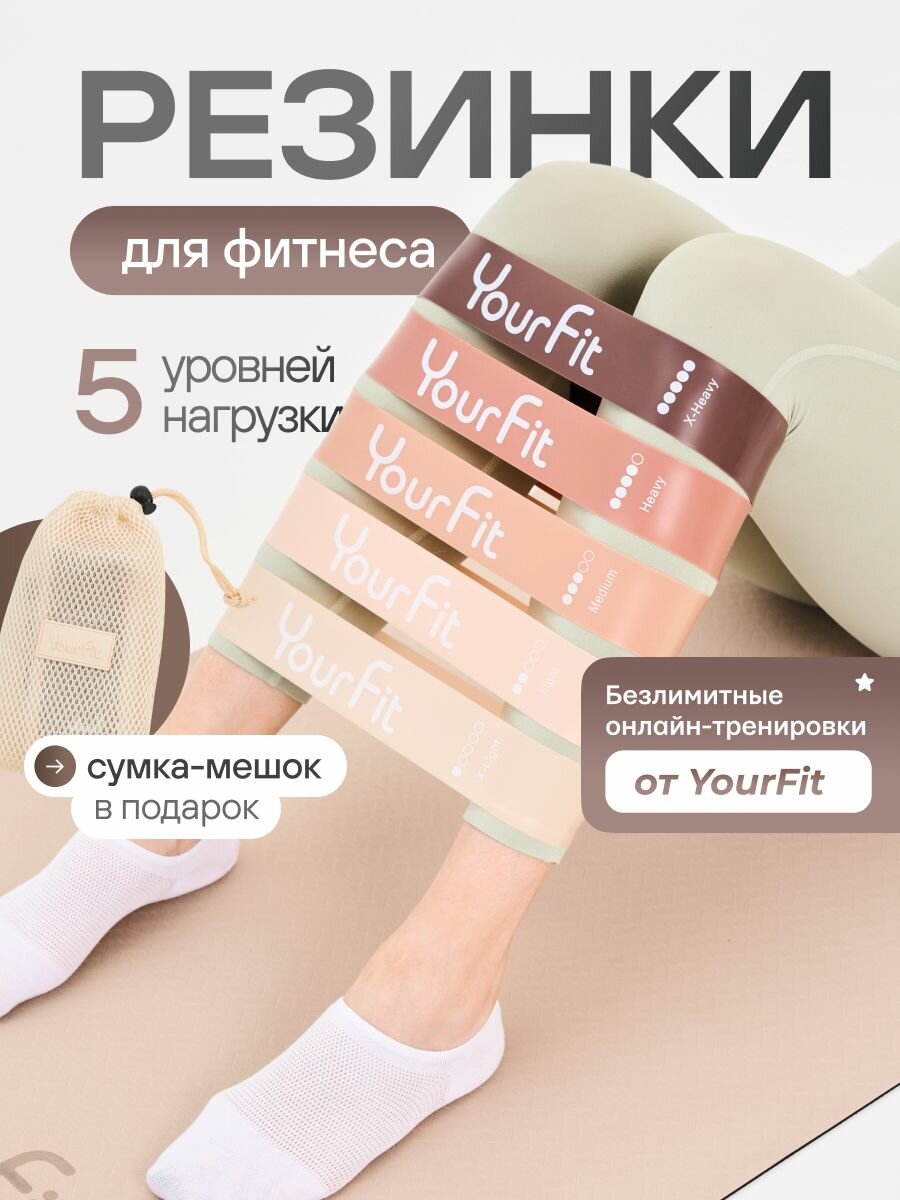 Резинка для фитнеса YourFit, резинка-эспандер