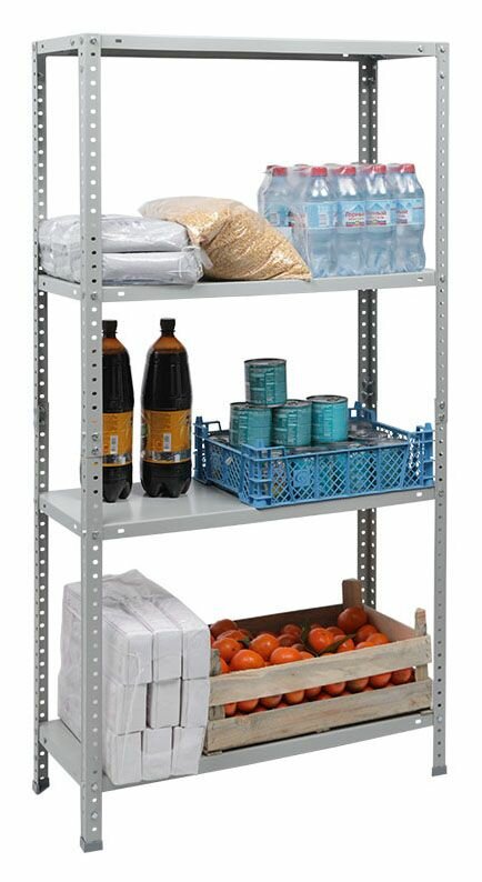 Стеллаж Практик ES 150KD пол:4 разборная 1450x750x300мм серый (S24099033402)