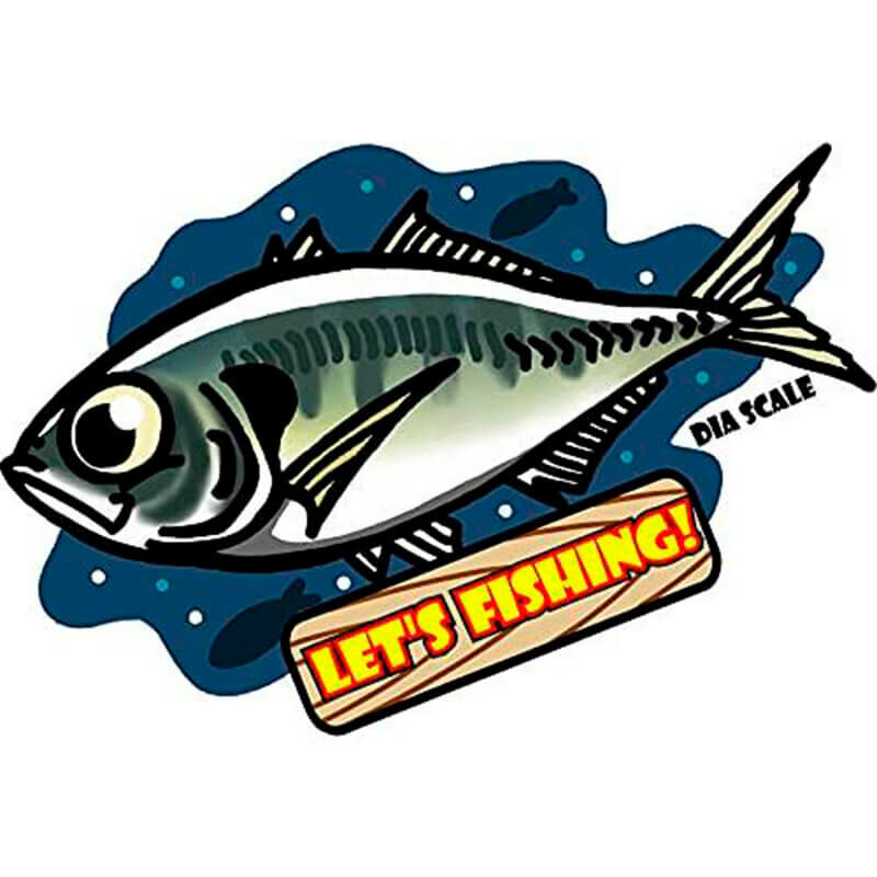 Наклейка рыболовная Dia Scale Fishing Sticker #Aji