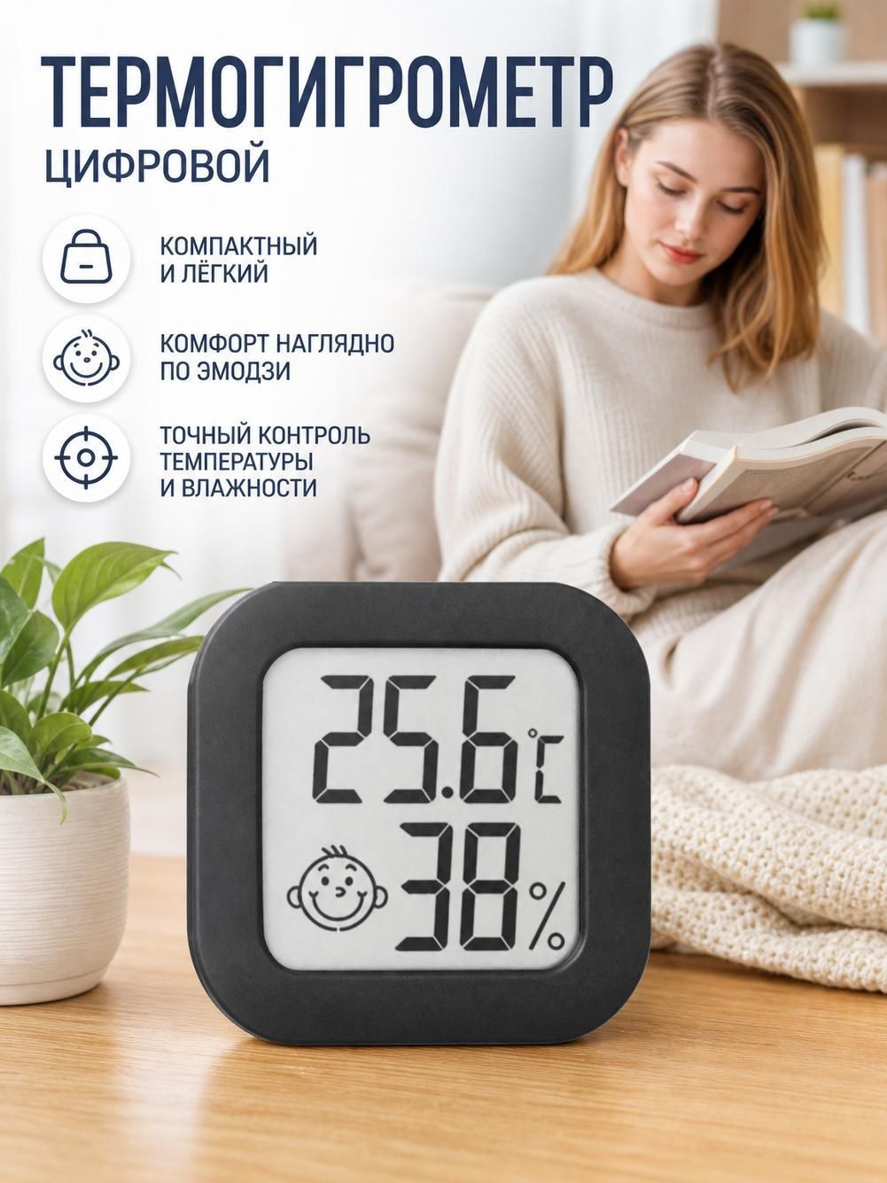 Портативный бытовой термометр для спальни