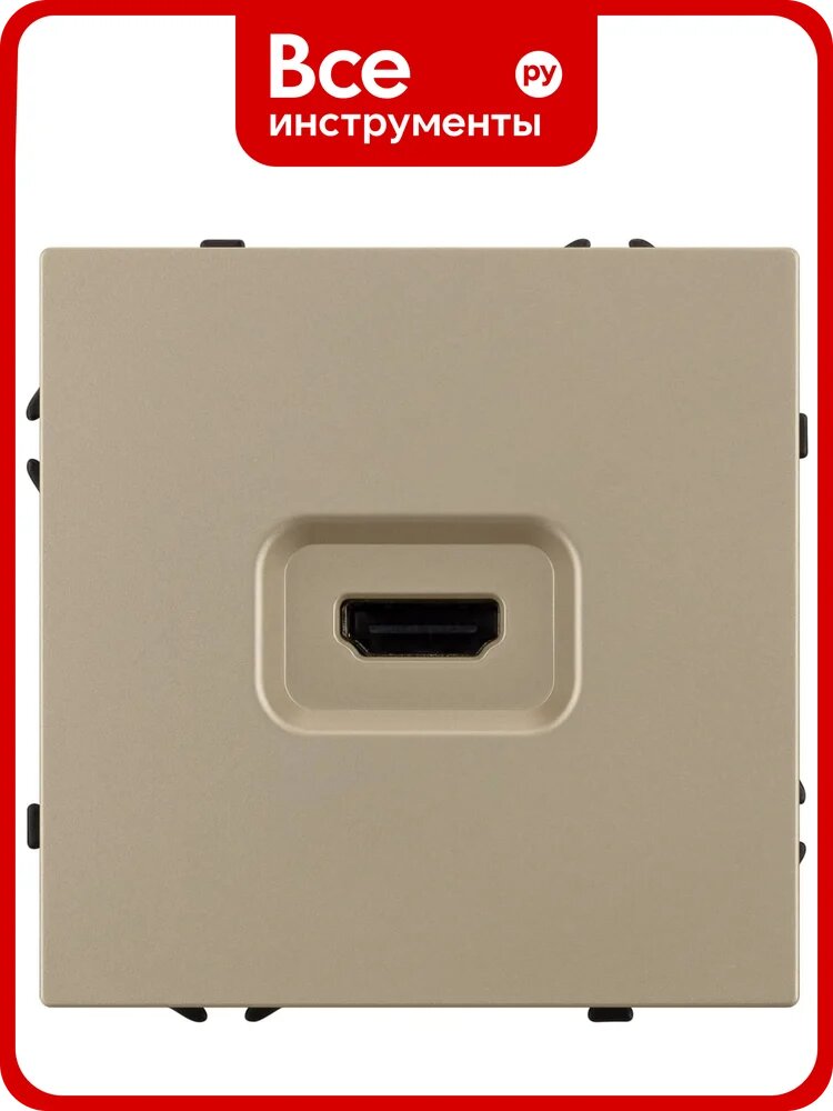 Механизм HDMI розетки Arlight SCT-NOBE-MHD1-SFPL-GD 1шт 061843