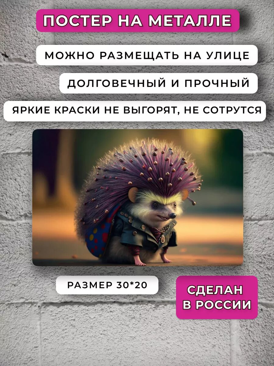 Постер панк Ежик — фото 1