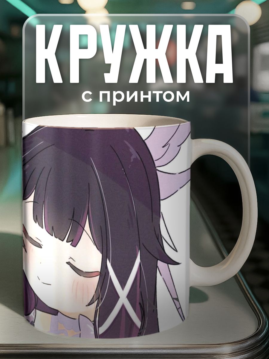 Кружка с принтом Коломбина - Геншин Импакт