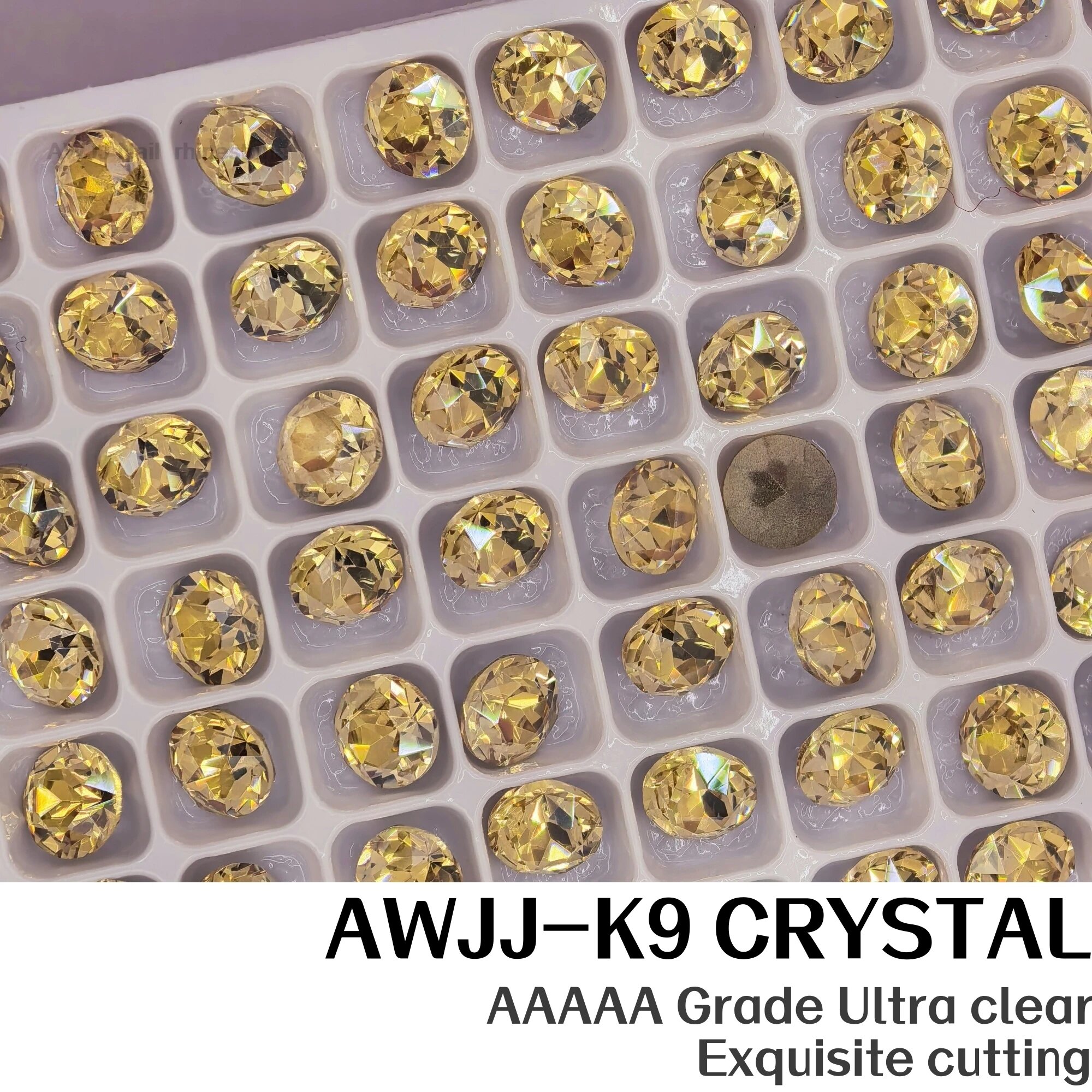 Хрустальные стразы K9 6 мм, 33 шт. 72pcs, Бежевый, Champagne